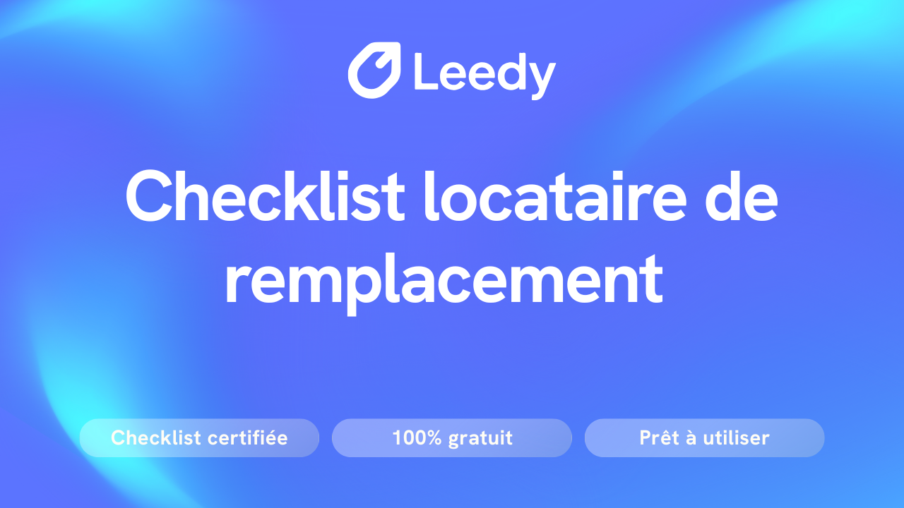 Checklist locataire de remplacement – Suisse romande (PDF)